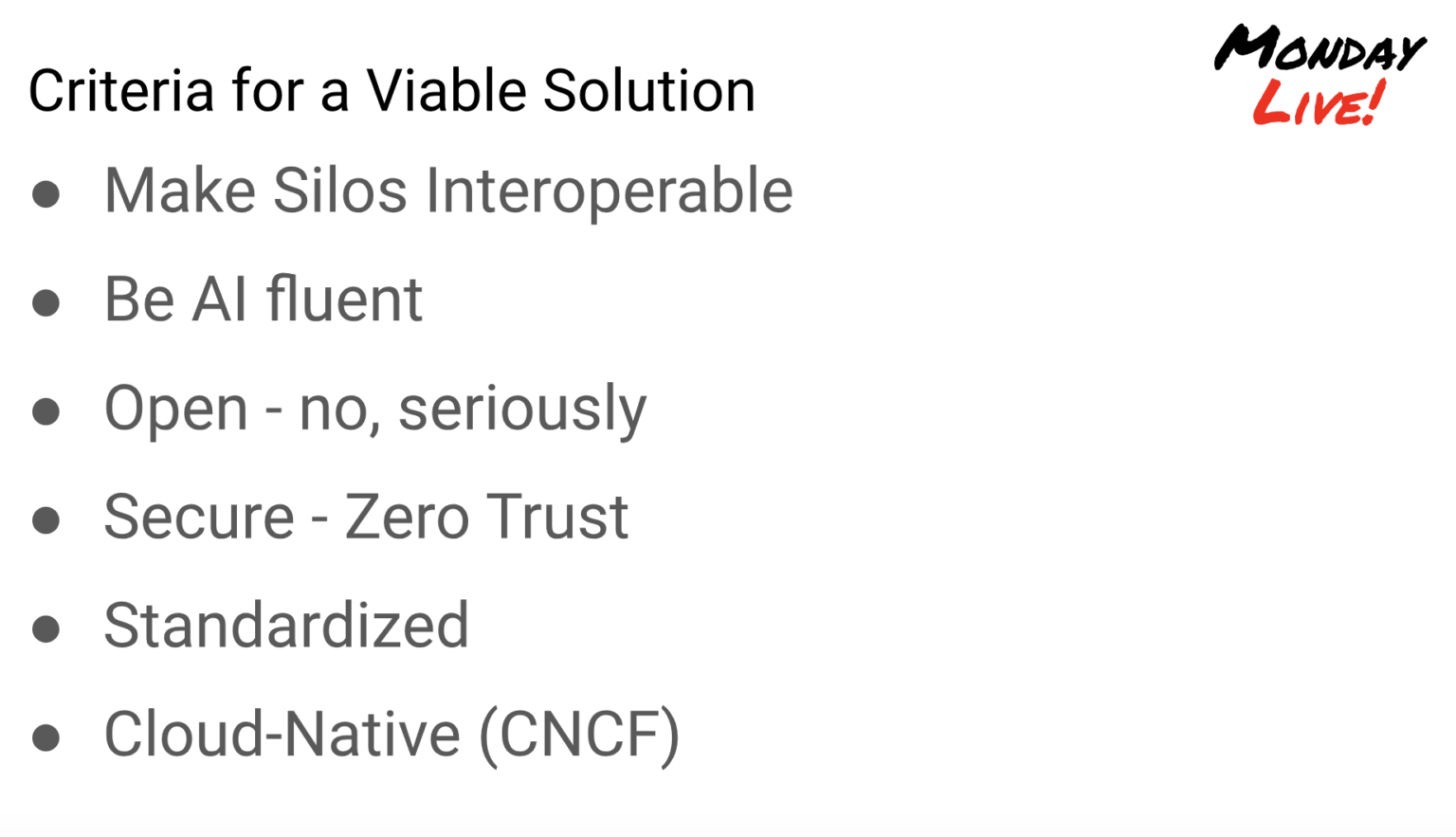 The criteria for a viable solution for smarter buildings and the ...